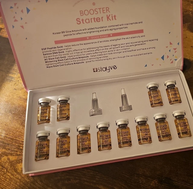 STAYVE SALMON DNA Gold Skin Booster Serum PDRN kit 12 x 8ml vial ...