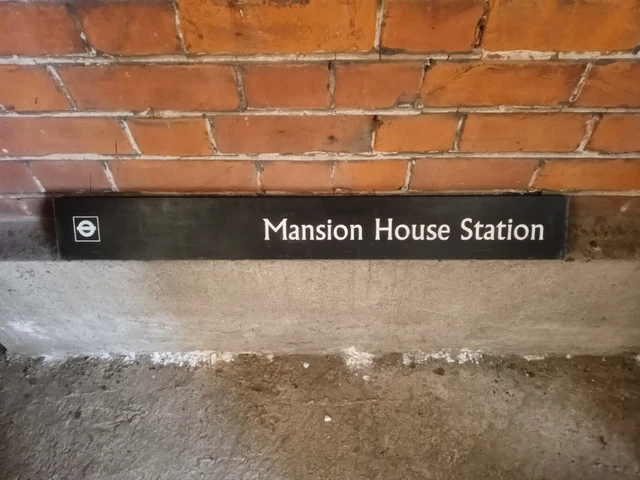 LONDON UNDERGROUND SIGN Mansion House Sign £100.00 - PicClick UK