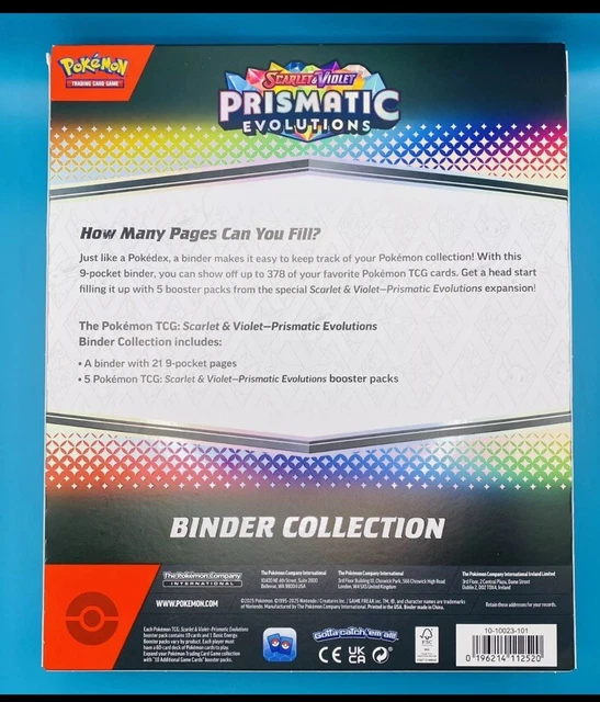 POKÉMON (TCG): SCARLET & Violet Prismatic Evolutions Binder Collection Pre Order $82.21 ...