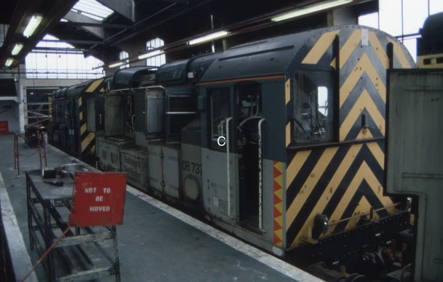ORIGINAL 35MM BRITISH Railway B.r Slide - Class 08 08737 At Stratford ...