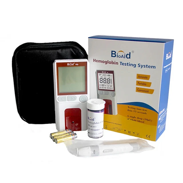 MONITORS HEMOGLOBIN DETECTOR Bioaid Home Use Hemoglobin Meter Analyzer ...