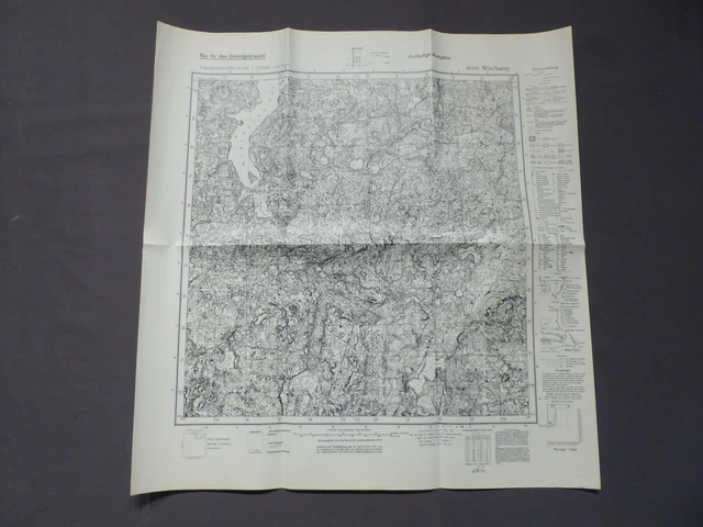 CARTE FEUILLE DE table de mesure 16103 Wischainy, Prusse orientale ...