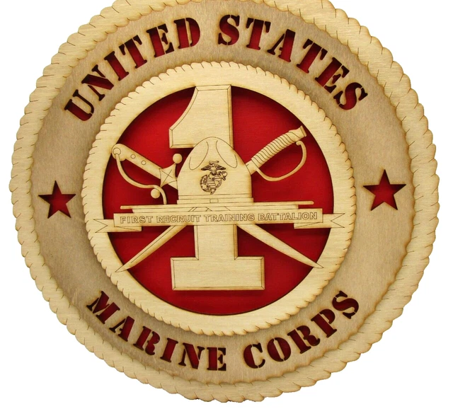 MILITARY MARINES PLAQUE Sign Laser Cut-Out 3-D 1st Recruit Training ...