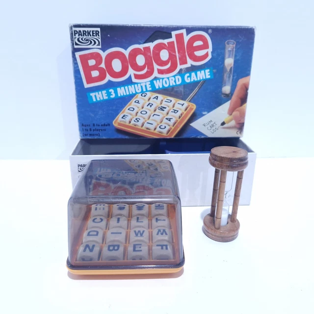 VINTAGE BOGGLE WORD Game by Parker 1985 - 3 Minute Word Game £9.99 - PicClick UK