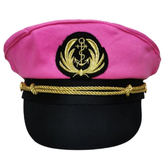 PINK CAPTAIN HAT for Sailor Party Masquerade Captain Sailor Marine ...