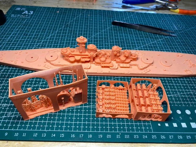 3D PRINTED 1/700 US Navy USS Ohio Battleship BB-12 Unpainted Model Kit ...