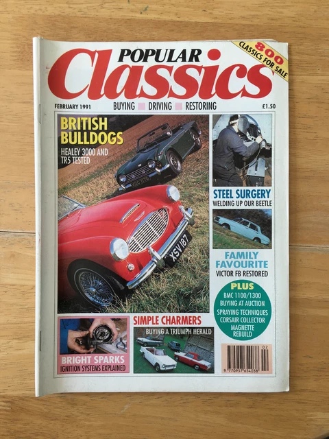 POPULAR CLASSICS MAGAZINE February 1991 (Rare)(164) Healey 3000 Tr5 ...