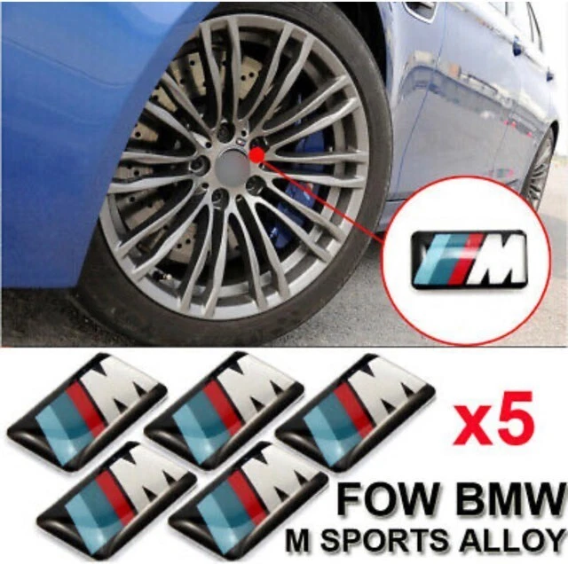 5 X M Sport Performance Alloy Wheel Badge Sticker Emblem Decal For BMW ...