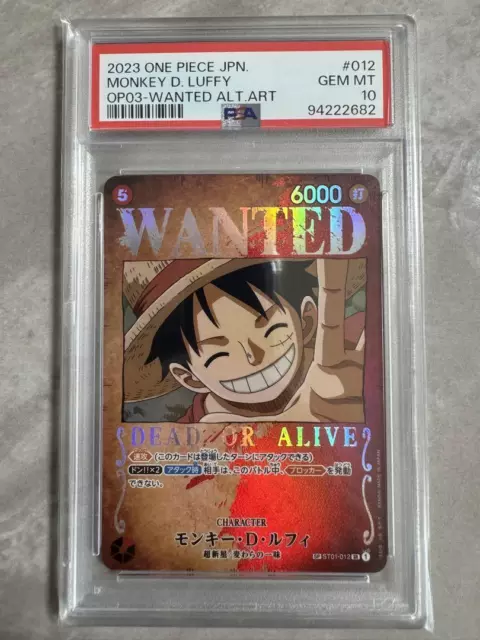 CARTE ONE PIECE Monkey D. Luffy SP PSA10 Wanted Book ST01-012 SR Japonais EUR 254,57 - PicClick FR