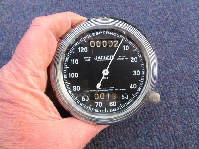 VINTAGE JAEGER CHRONOMETRIC Speedo Speedometer Bentley Alvis Talbot ...