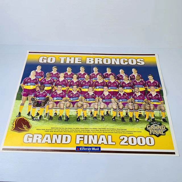 BRISBANE BRONCOS 2000 NRL Grand Final Poster The Courier-Mail $14.99 ...
