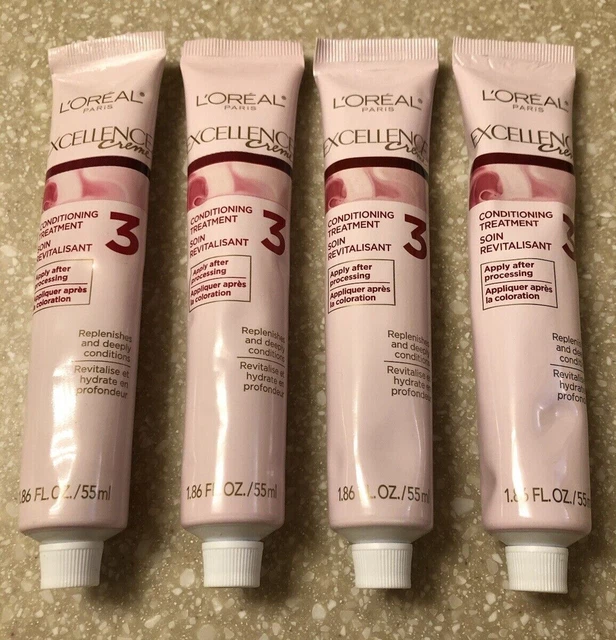 L'ORÉAL PARIS EXCELLENCE Creme Conditioning Treatment #3 1.86 oz Lot of ...