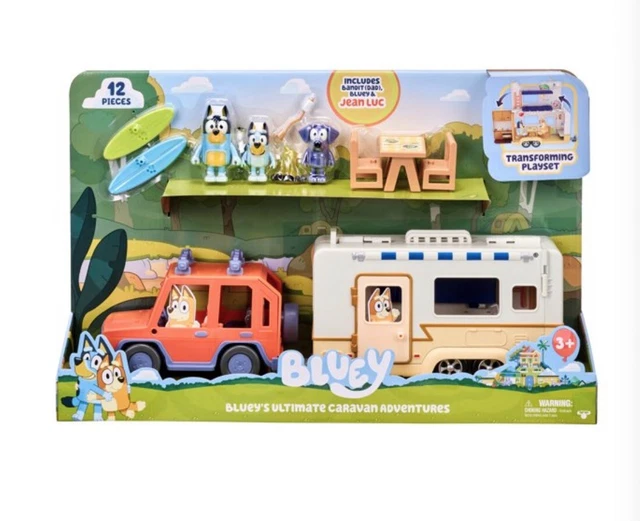 BLUEY ULTIMATE CARAVAN Adventures Camper Playset with Family SUV 2 ...