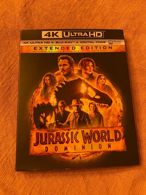 JURASSIC WORLD DOMINION 4K UHD+Blu-ray NO DIGITAL Code W/slipcover EUR ...