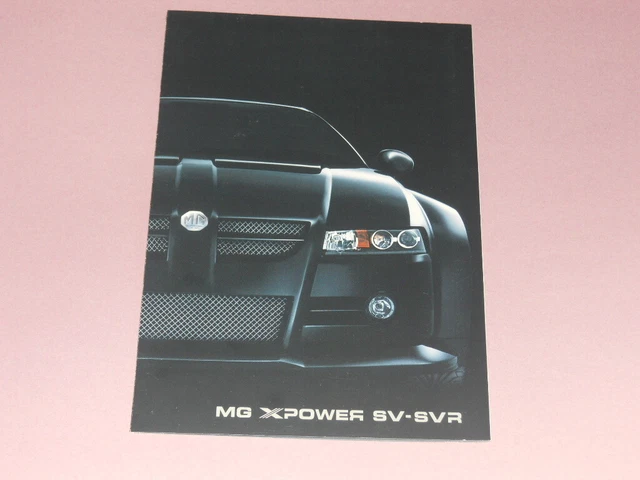 ROVER MG XPOWER SV SVR brochure catalogue documentation édition 2004 ...
