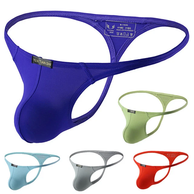 MENS G-STRING BRIEFS Thong Bikini Underwear T-Back Pouch Panties ...