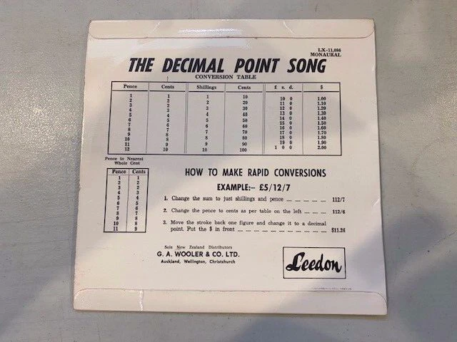 IAN TURPIE- NZ Leedon EP With PS "The Decimal Point" 1960s EX $63.00 ...