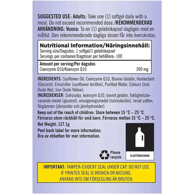 100 SOFTGELS KIRKLAND Signiture CoQ10 300 mg Koenzym Q10 Vitamin £22.99 ...