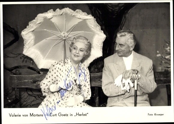 AK SCHAUSPIELERIN VALÉRIE von Martens, Schauspieler Curt Goetz ...