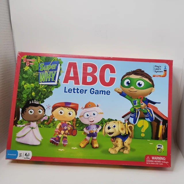PBS KIDS SUPER Why ABC Letter Board Game 2009 Ages 3+ *missing ...