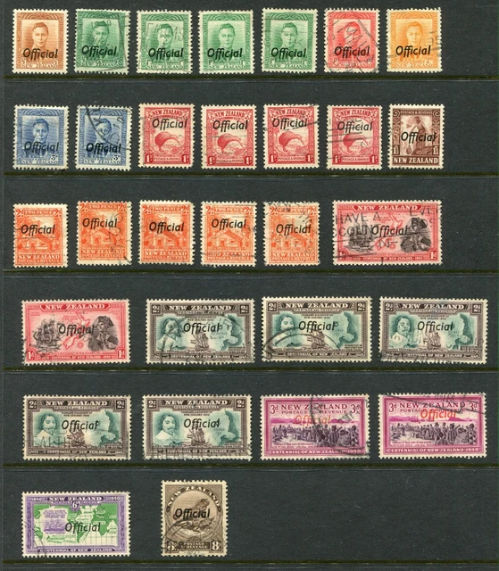NEW ZEALAND - George VI Official stamps - 30x stamps - Used (EP243) £7. ...
