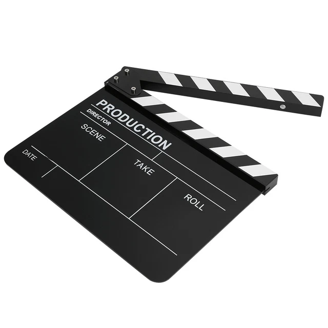 30X25CM ACRYLIC CLAPPERBOARD Director Movie Film Action Clap ...
