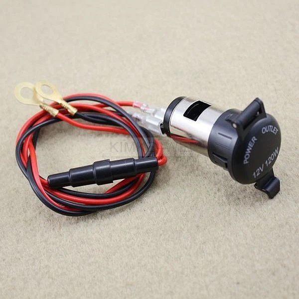 WATERPROOF 12V DC 120W Power Motorcycle Motorbike Cigarette Lighter ...