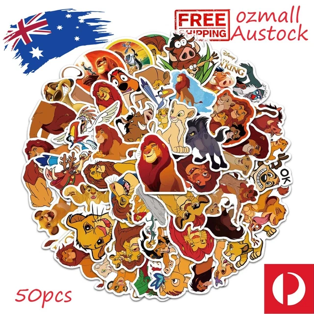 50PCS DISNEY THE Lion King Cartoon Kids Stickers Bomb Laptop Skateboard ...