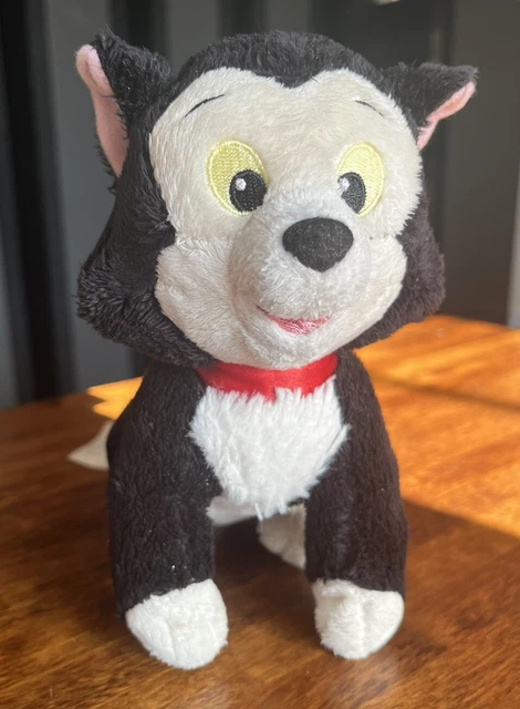 DISNEY STORE PINOCCHIO Figaro the Black Cat 6" Seated Soft Toy Plush ...
