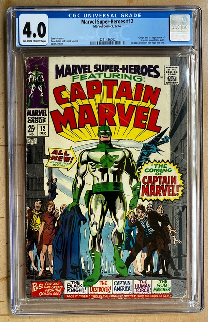 SUPER-HÉROS MARVEL #12 ~ ORIGINE 1er Captain Mar-Vell ~1967 ~ CGV ...