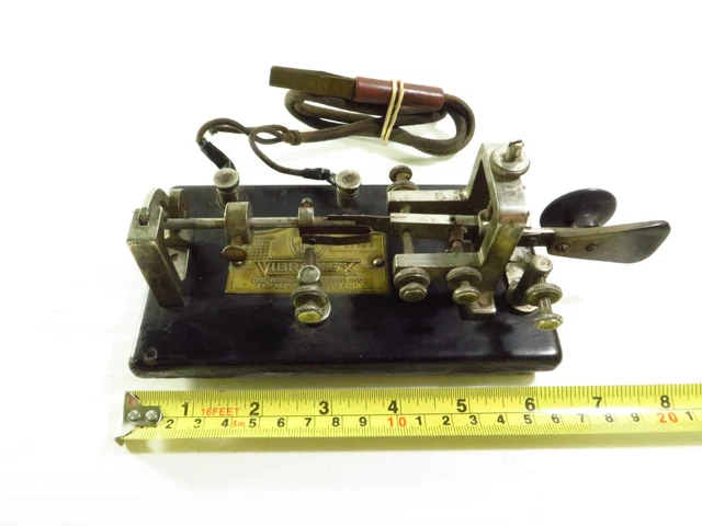 VINTAGE VIBROPLEX “BUG” Original Deluxe Telegraph Key Morse Code, SN ...