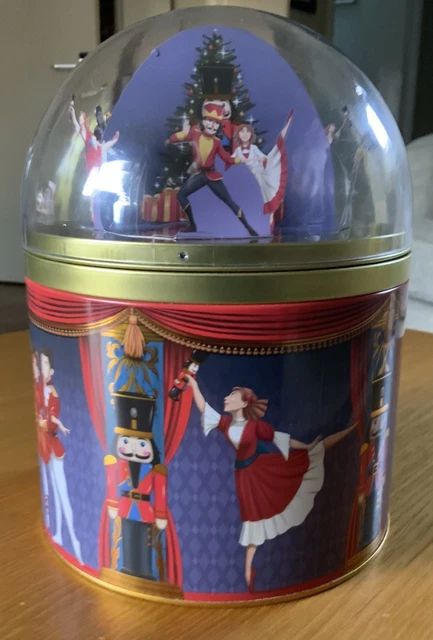 ALDI CHRISTMAS MUSICAL Nutcracker Biscuit Tin Carousel Rotating 23x17cm ...