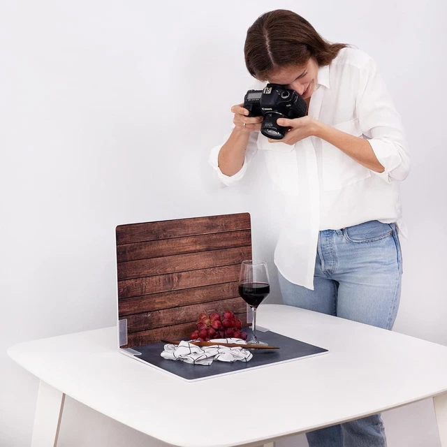 2 PACK PHOTO Backdrop Board | Realistic Photography Background | Food ...