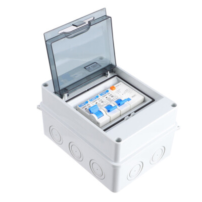 WEATHERPROOF FUSE BOX Garage Consumer Unit Enclosure 2MCB 16 40A 30mA ...