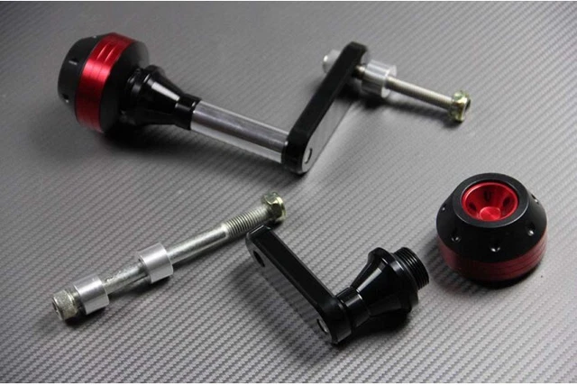 TAMPONS / ROULETTES de Protection Couleur Rouge KAWASAKI ER6 N ER-6 ...