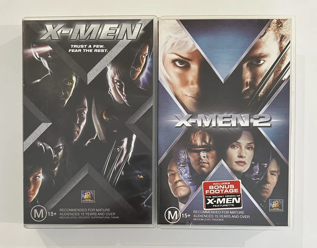 X-MEN 1 & 2 [VHS] 20th Century Fox Big Box Ex-Rental Video Tapes Marvel ...