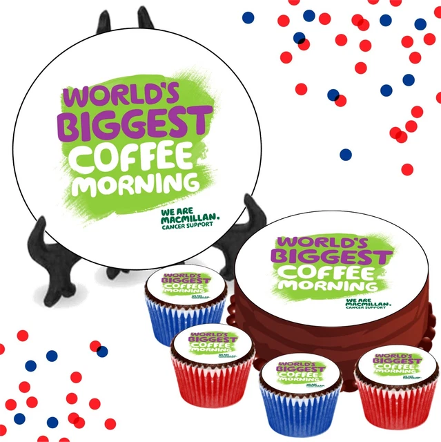 MACMILLAN WORLDS BIGGEST Coffee Morning - Topper commestibile per torte ...