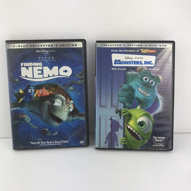 LOT OF 2 Walt Disney Pixar DVD Finding Nemo, Monsters Inc. 2 Disc Sets ...