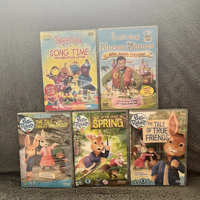 CBEEBIES PETER RABBIT Tweenies Justin Fletcher Childrens DVD Bundle x5 ...