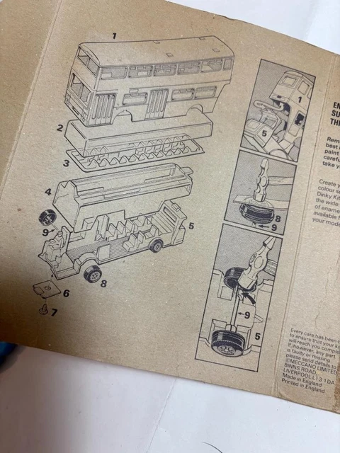 LEYLAND ATLANTEAN METAL Bus Kit all complete Dinky Toy bus Kit Leyland ...