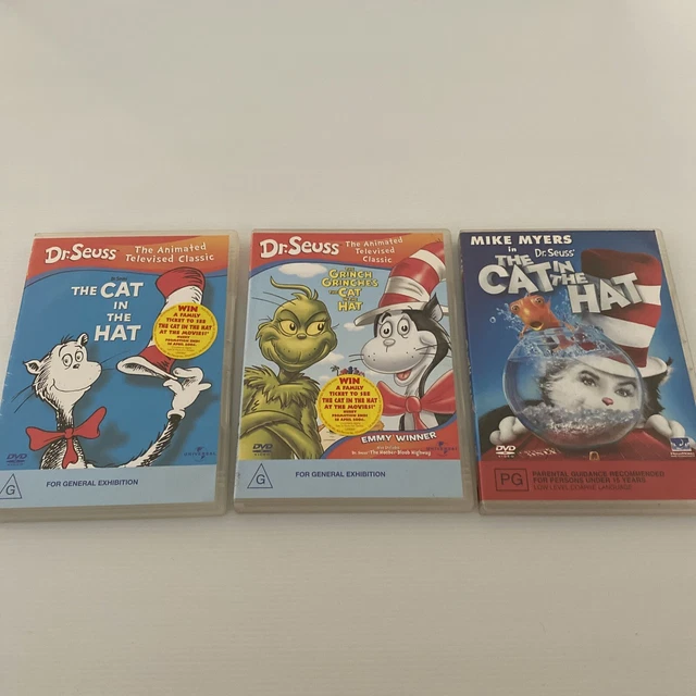 DR SEUSS X3 Bundle DVD The Cat In The Hat Movie + Animated TV Classic ...
