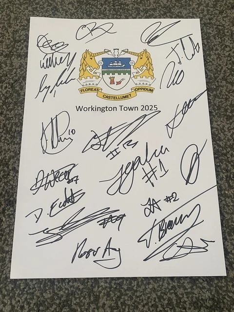 WORKINGTON TOWN RUGBY League 2025 New Squad Sheet A4 £7.99 - PicClick UK