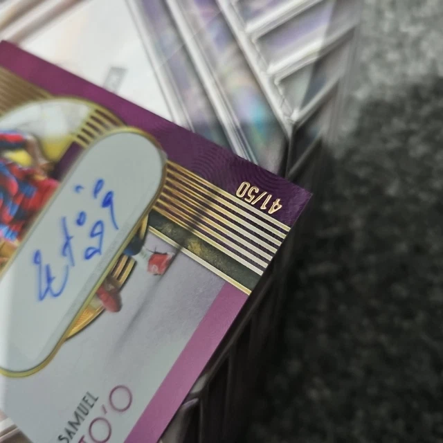 TOPPS DECO 2025-26 Samuel Eto'o Auto Card. Numbered /50. Barcelona £99. ...