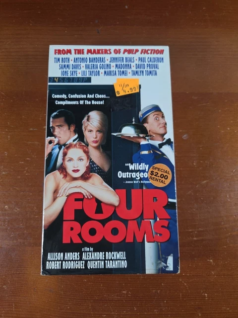 FOUR ROOMS VHS 1995 Tim Roth Antonio Banderas Madonna Quentin Tarantino ...