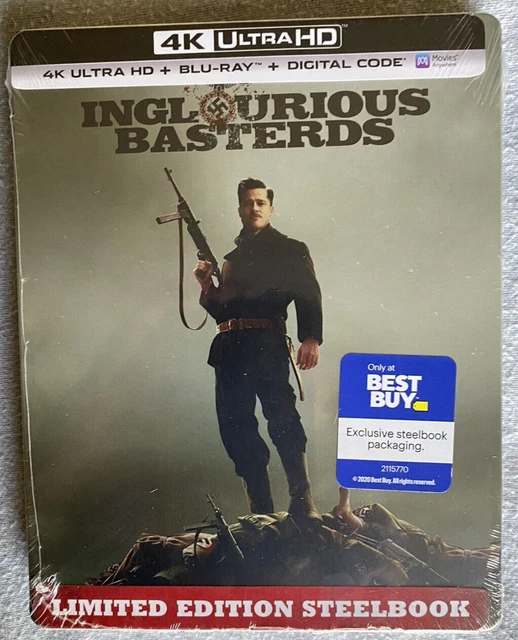 INGLOURIOUS BASTERDS 4K Steelbook (4K UHD+Blu Ray+Digital) Best Buy ...