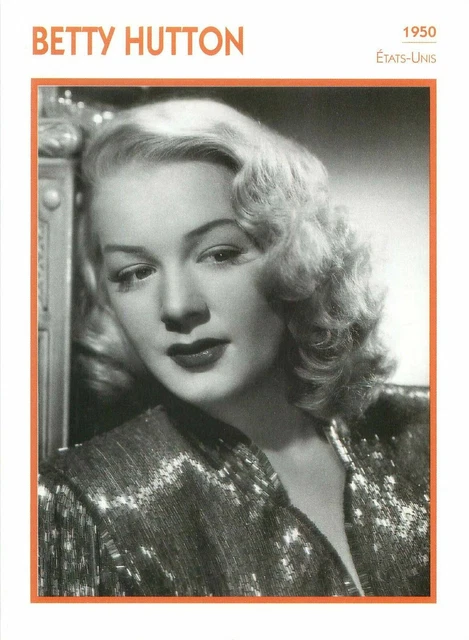 BETTY HUTTON ACTRICE ACTRESS FICHE CINEMA USA 90s EUR 4,99 - PicClick FR