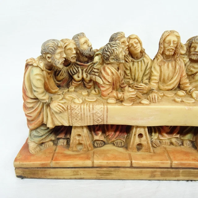 VINTAGE THE LAST Supper Jesus Christ The Apostles Scupture by A ...
