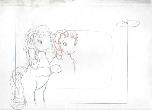 MY LITTLE PONY Cartoon Animation Prod. Pencil Drawing MLP SC71 SP1-1 £ ...