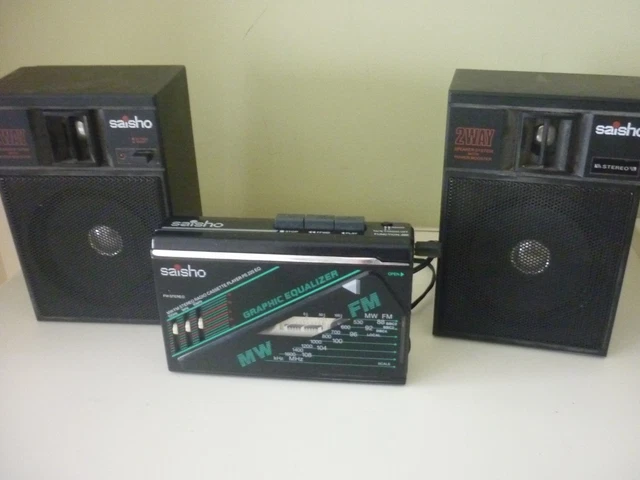 SAISHO GRAPHIC EQUALIZER Mw Fm Stereo Radio/Cassette Player Ps 225 ...