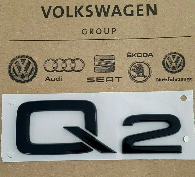 ORIGINAL AUDI Q2 Logo Schriftzug schwarz Emblem Aufkleber hinten ...